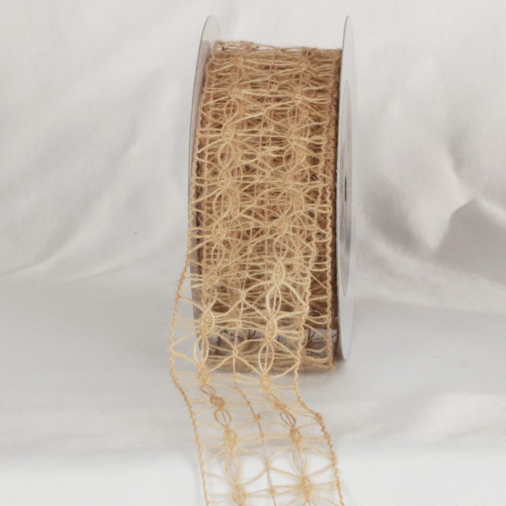 2" Wired Jute Woven Netting - Karaboo Ribbons